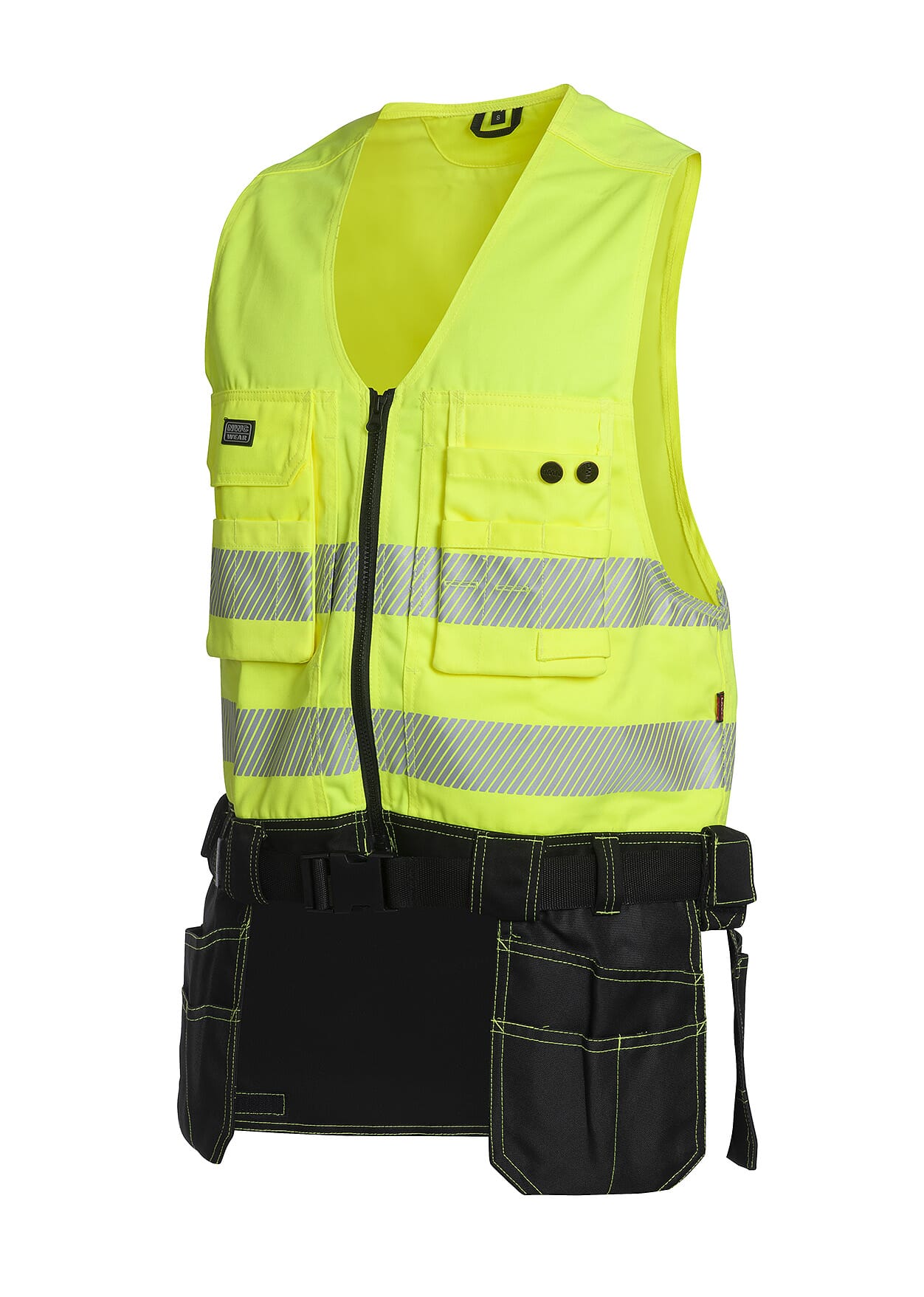Snekkervest- Steigen, high vis, GUL - Zebra loxy reflex - NWC Wear