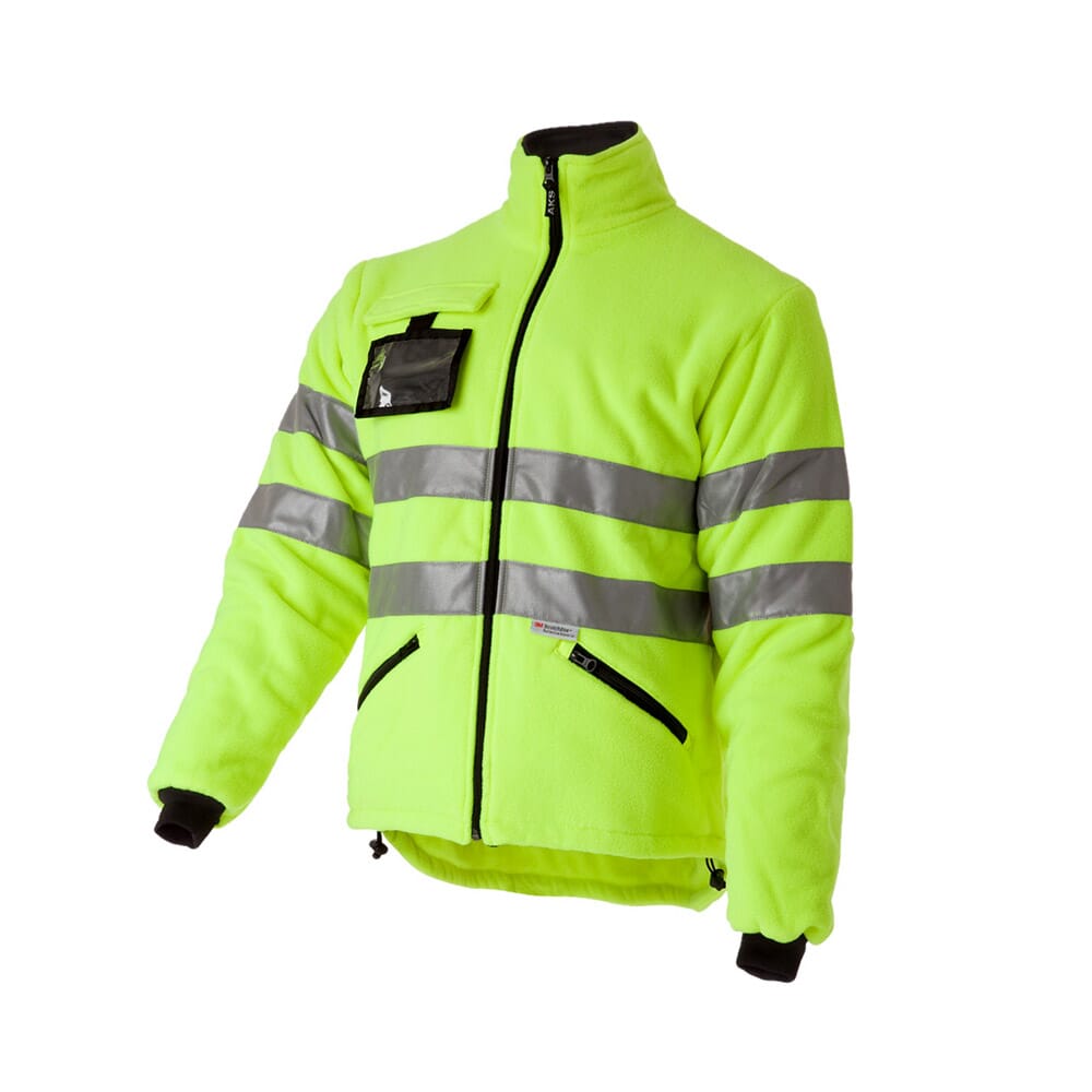 Jakke, fleeze - Stord, foret, Hivis, gul - NWC Wear